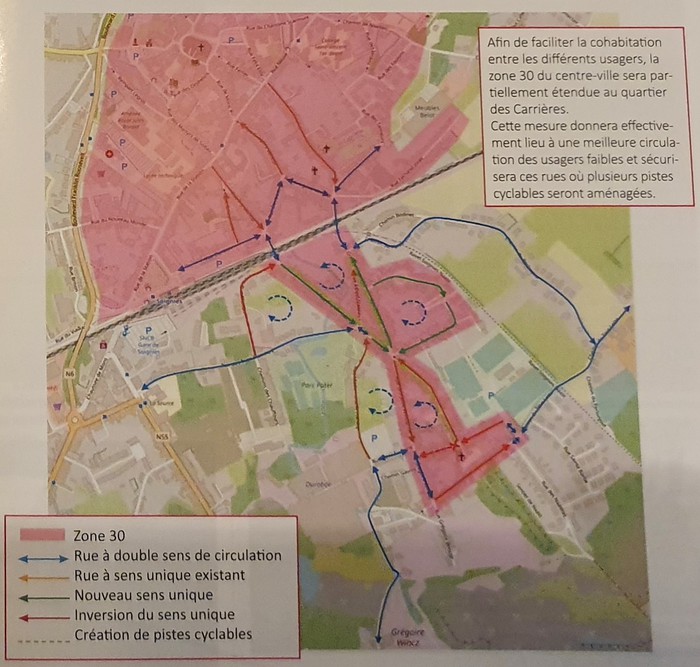 Nouveau plan de circulation aux carrières :: Ensemble-Soignies
